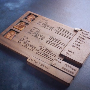 Custom Wooden Final Fantasy 7 Menu Screen With Characters You Can Pick ...