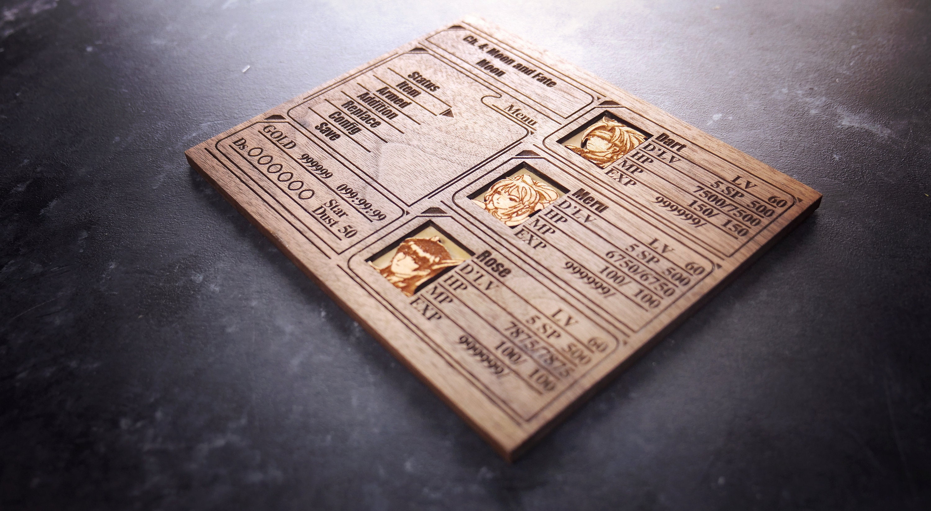 Custom Wooden Legend of Dragoon Menu Screen With Characters - Etsy