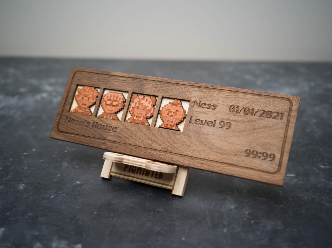 Wooden Earthbound Save Menu - Etsy