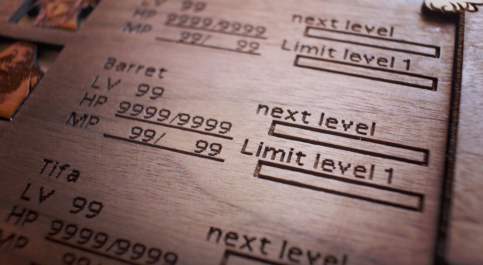 Custom Wooden Final Fantasy 7 Menu Screen With Characters You - Etsy