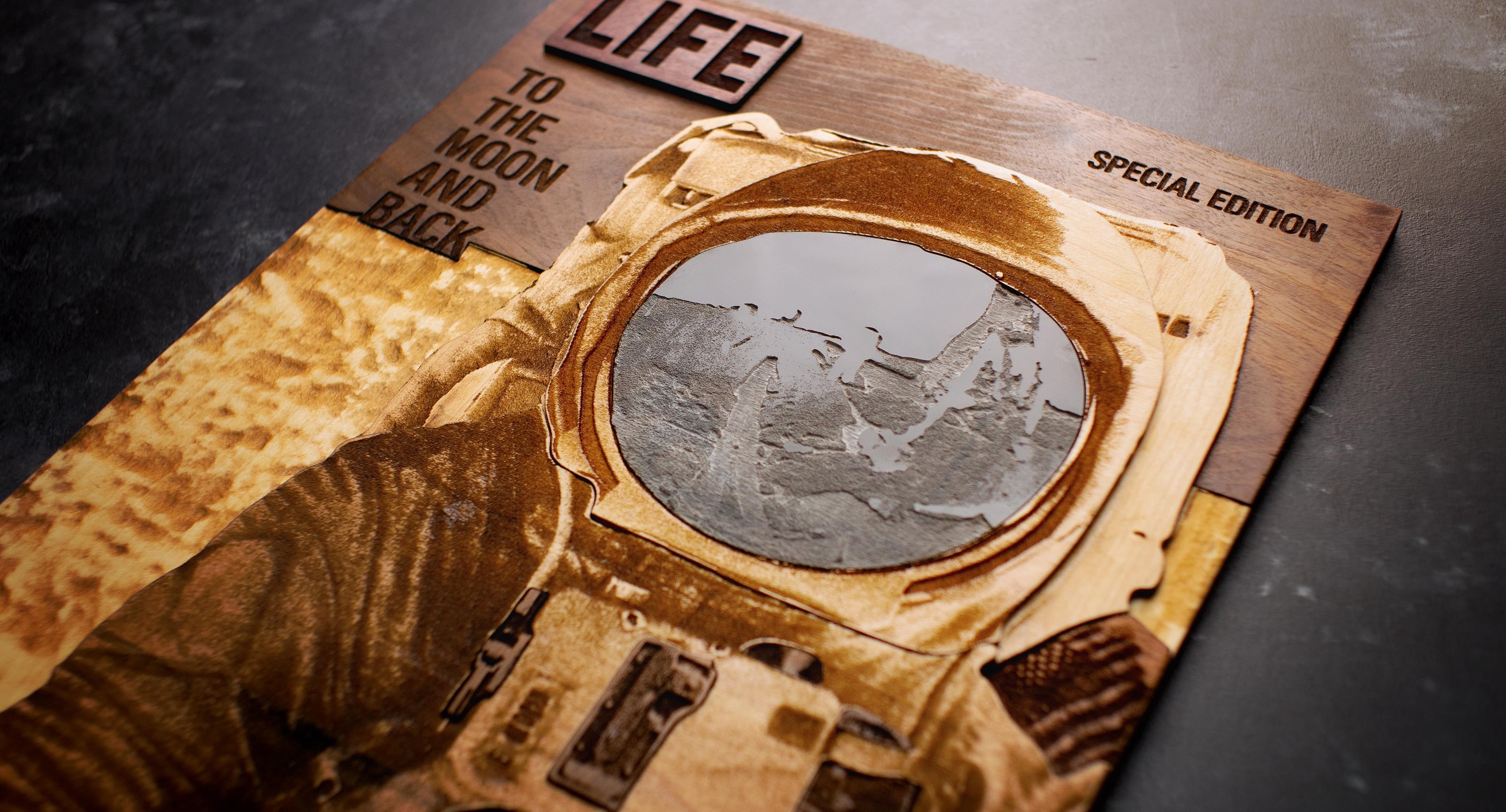 Wooden Moon Landing Life Magazine - Etsy