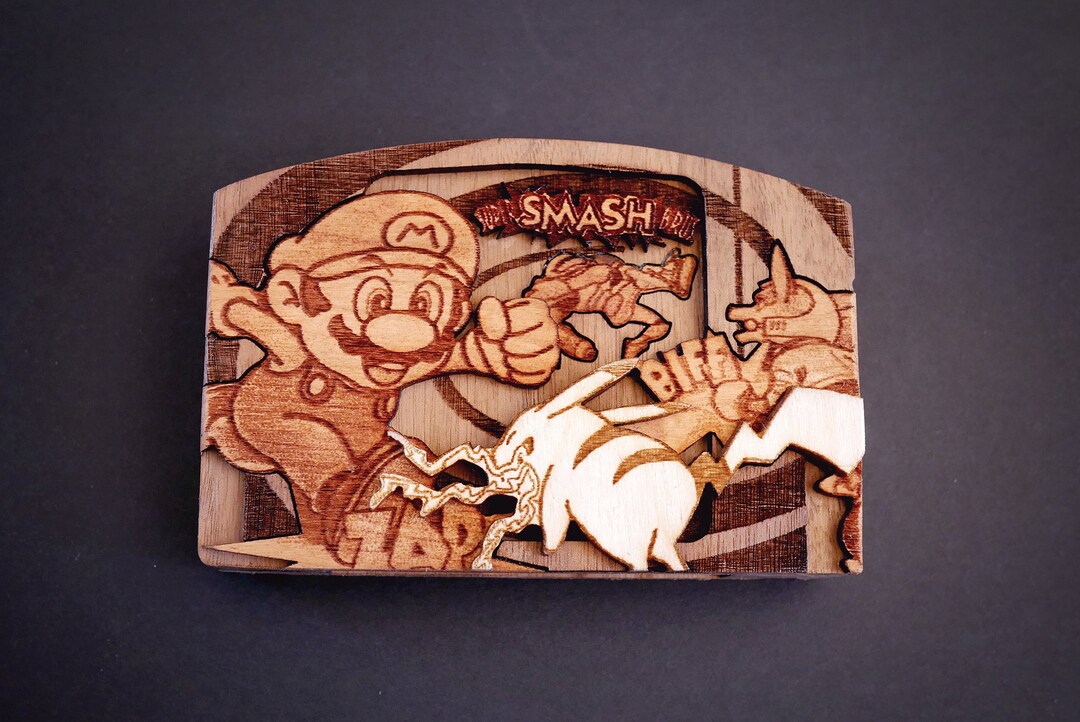 Wooden Super Smash Bros Nintendo 64 / N64 Cartridge With - Etsy