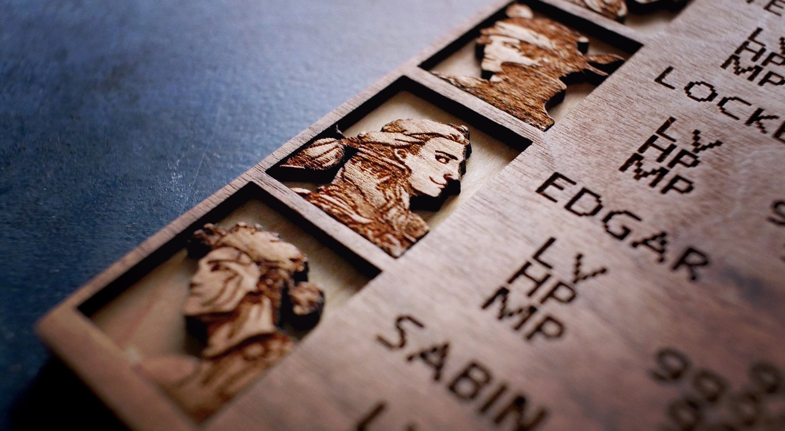 Custom Wooden Final Fantasy 6 / VI Menu Screen With Characters | Etsy