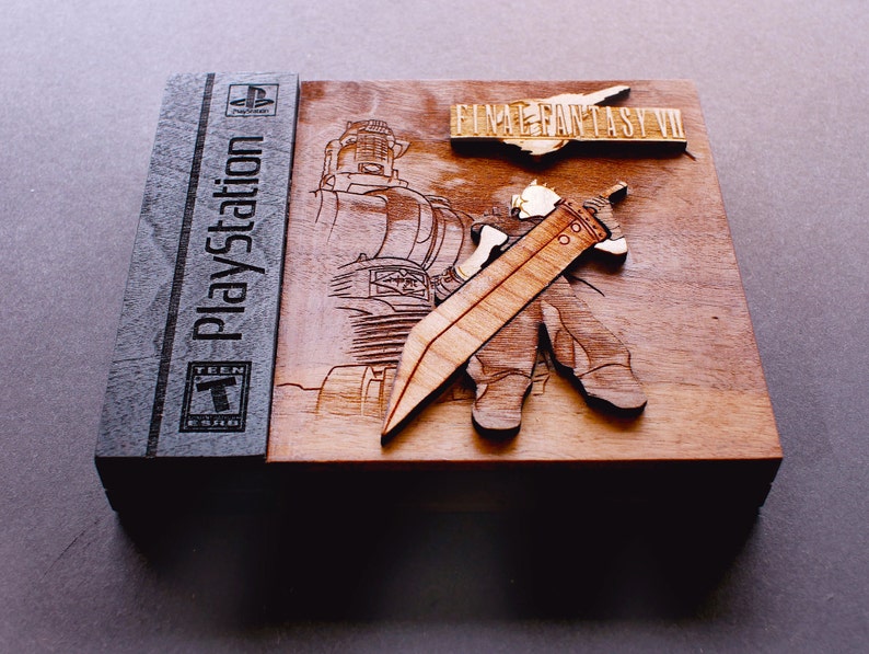 Wooden Final Fantasy VII PlayStation Cartridge | Etsy