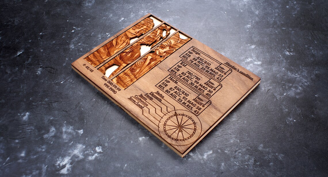 Custom Wooden Chrono Cross Menu Screen With Characters You Can - Etsy