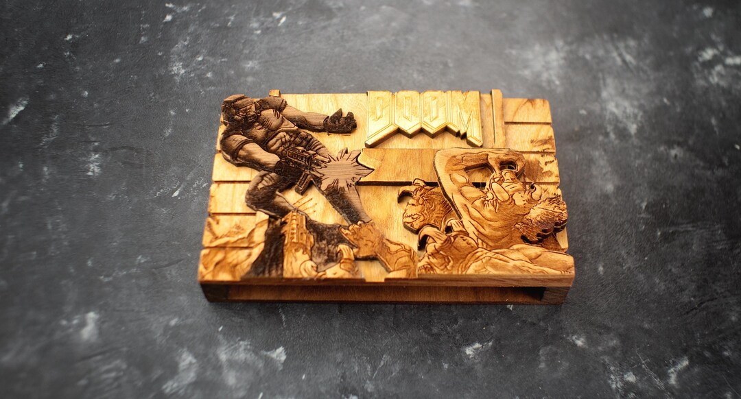 Wooden DOOM SNES Cartridge - Etsy