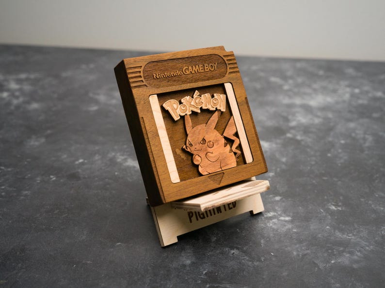 Wooden Pokemon Yellow Gameboy Cartridge Replica - Etsy