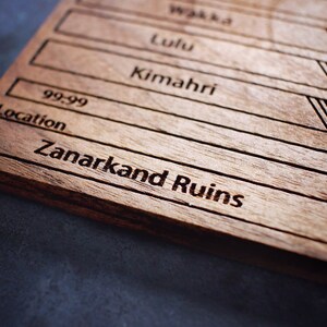 Custom Wooden Final Fantasy X Menu Screen With Characters You Can Pick ...