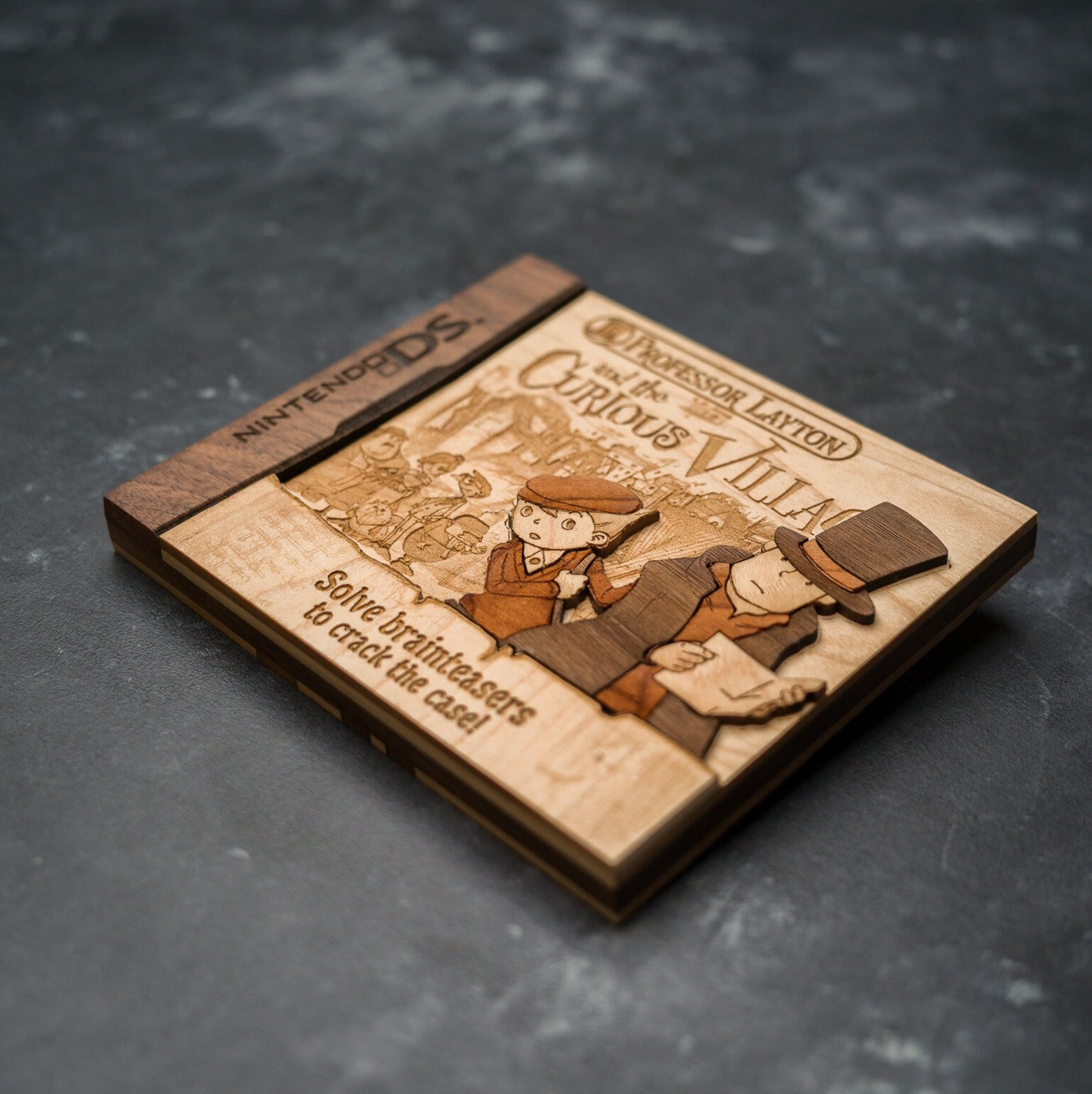 Wooden Professor Layton and the Curious Village for the 3DS - Etsy