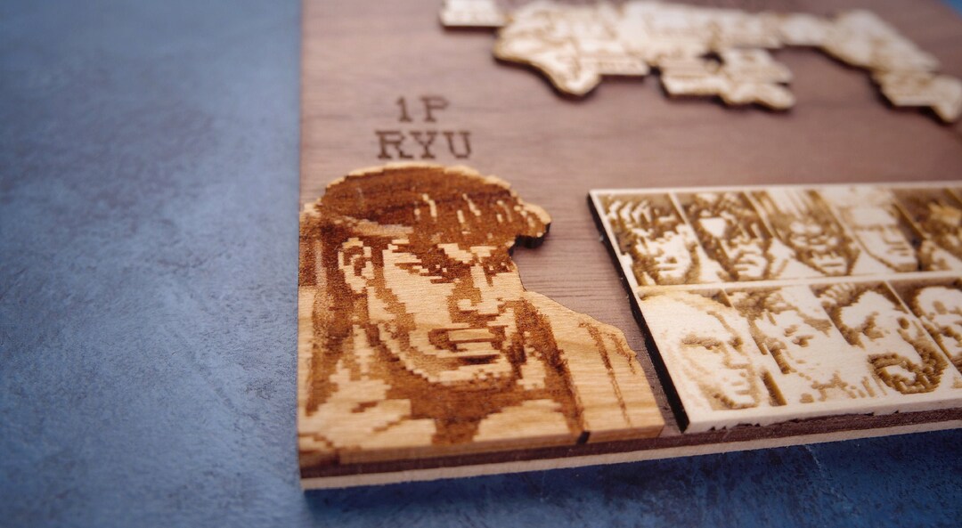 Custom Wooden Street Fighter 2 Menu Screen With Characters You Can Pick ...