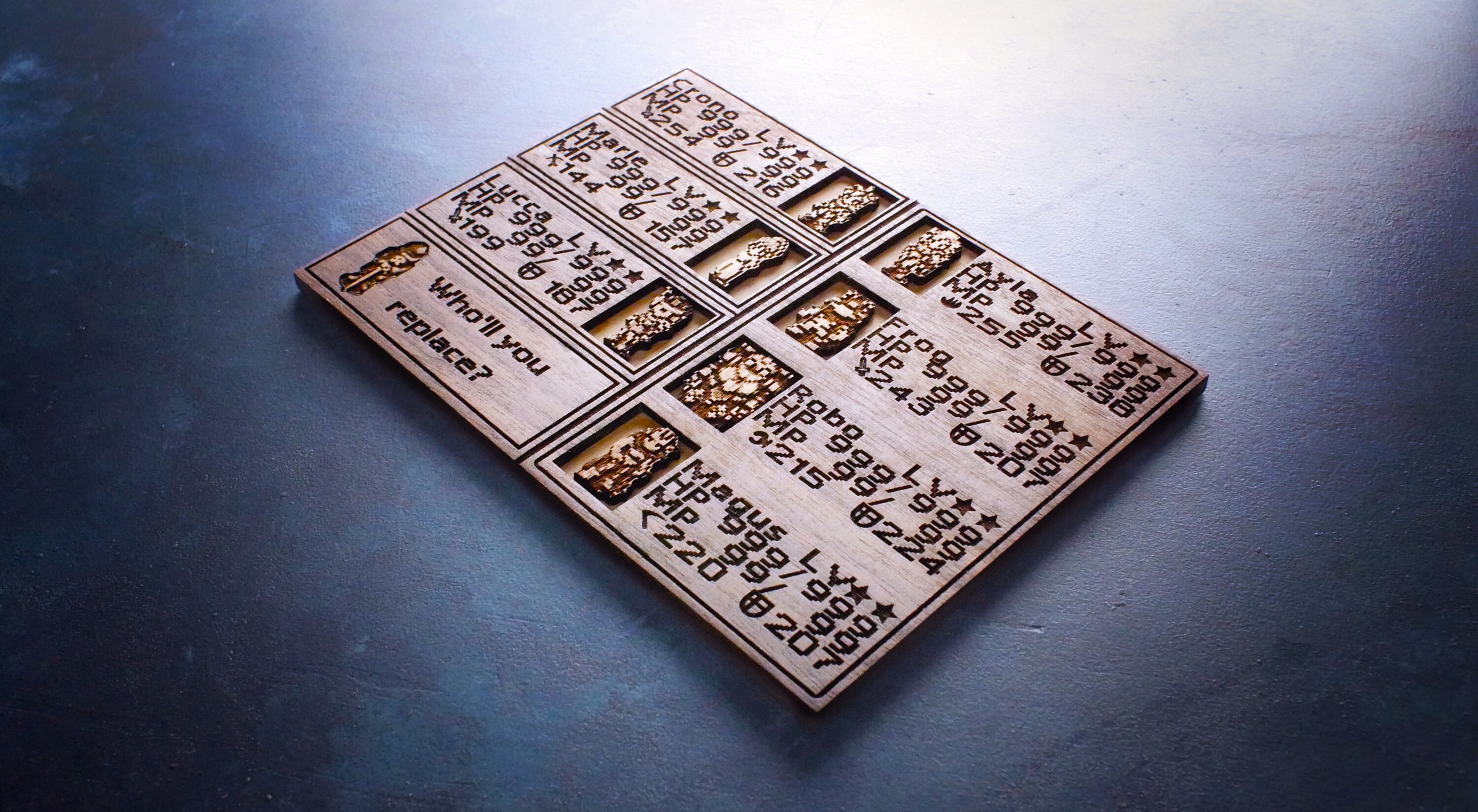 Custom Wooden Chrono Trigger Menu Screen With Characters You - Etsy