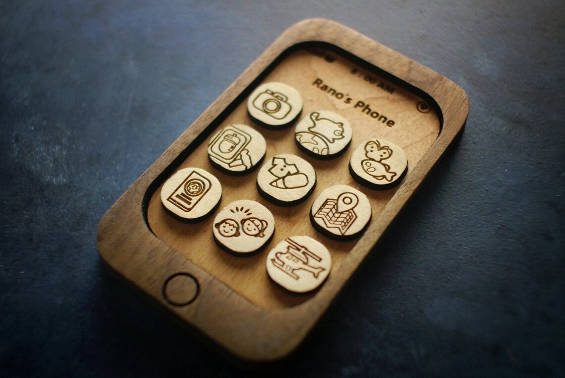 Custom Wooden Nook Phone From Animal Crossing | Etsy