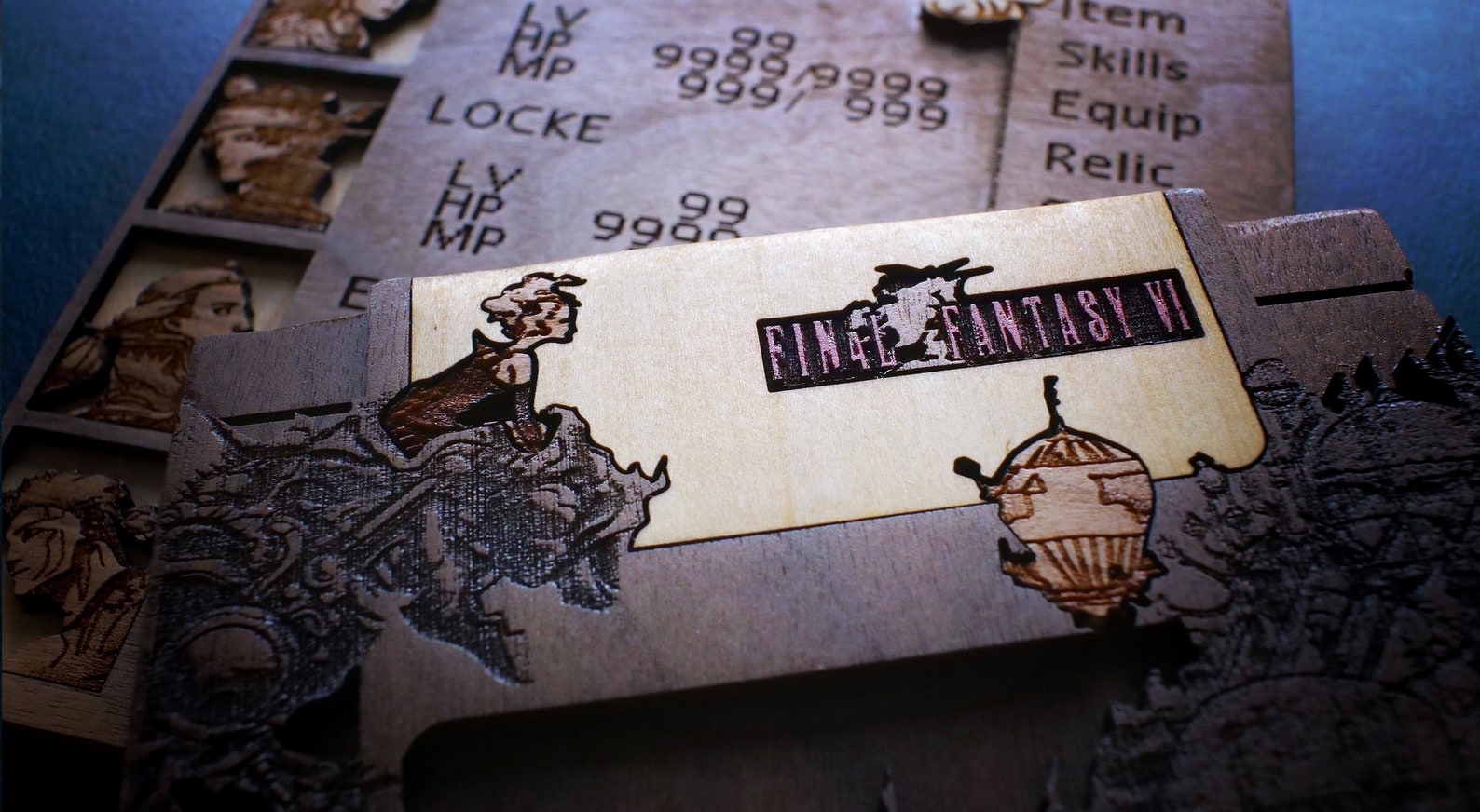 Custom Wooden Final Fantasy 6 / VI Menu Screen With Characters | Etsy
