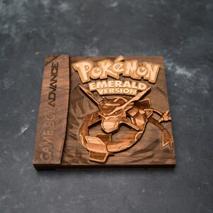 Wooden Pokemon Emerald for the Gameboy Advance - Etsy
