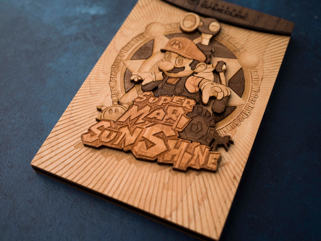 Wooden Mario Sunshine Gamecube Cartridge - Etsy UK