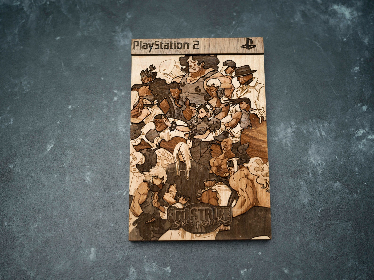 Wooden Street Fighter 3rd Strike Playstation 2 / PS2 Cartridge - Etsy