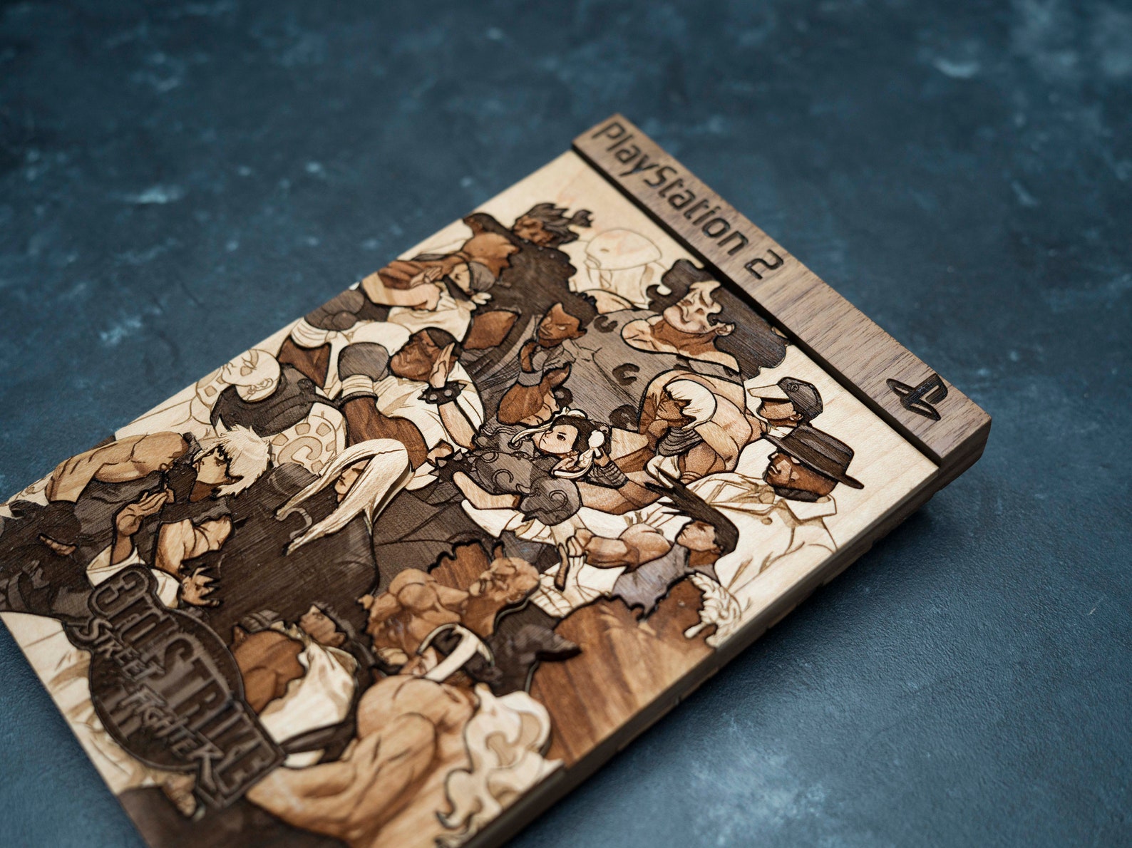 Wooden Street Fighter 3rd Strike Playstation 2 / PS2 Cartridge - Etsy