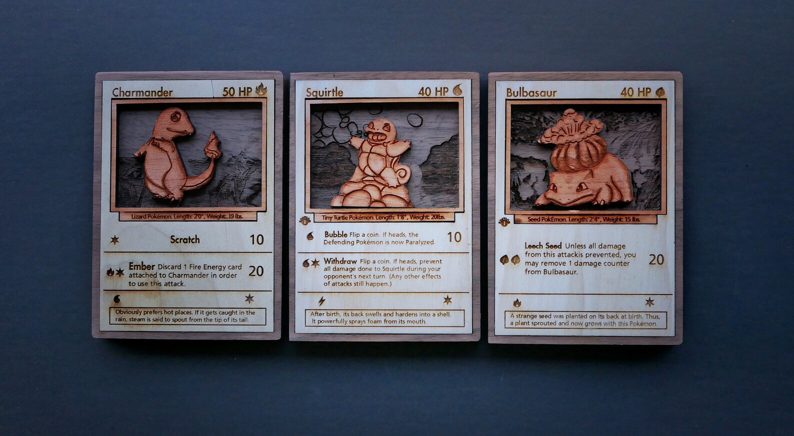 Custom Wooden Pokemon Cards - Etsy