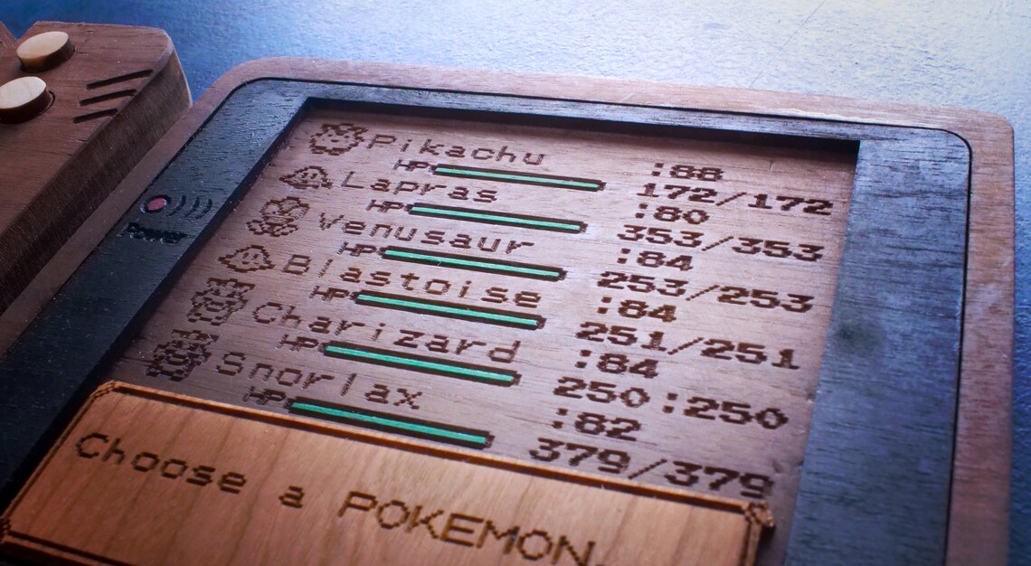 Custom Pokemon Red/blue Menu Screen - Etsy UK