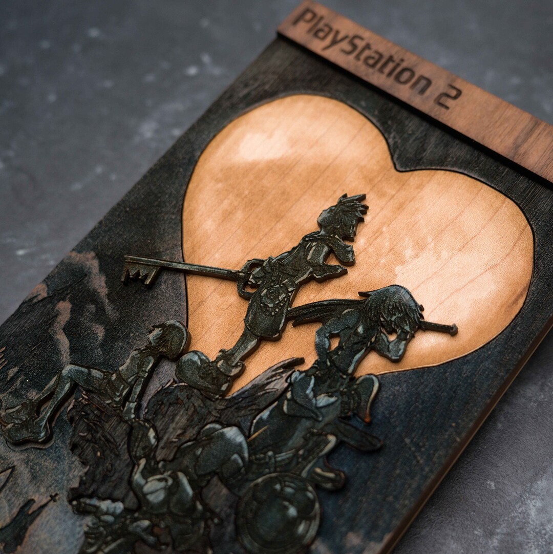 Wooden Kingdom Hearts Playstation 2 / PS2 Cartridge - Etsy