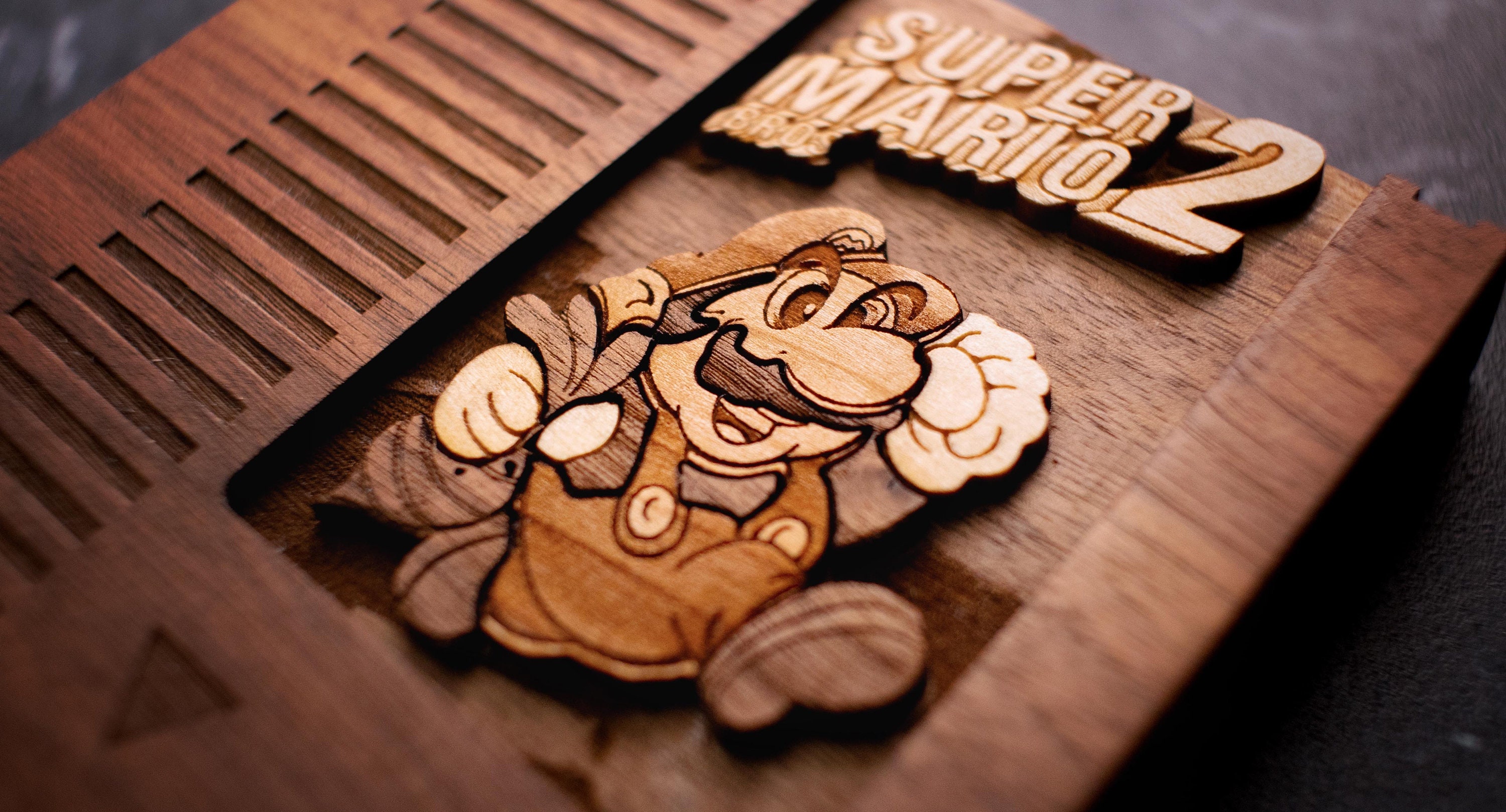 Wooden Mario Bros 2 Cartridge - Etsy