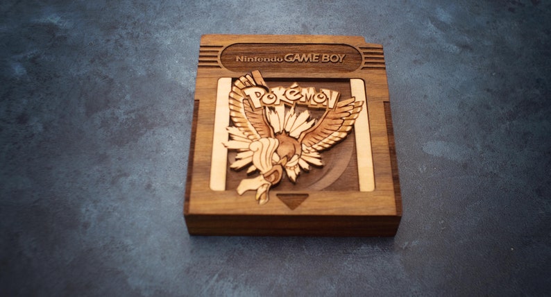 Wooden Pokemon Gold Gameboy Cartridge With Option for a - Etsy