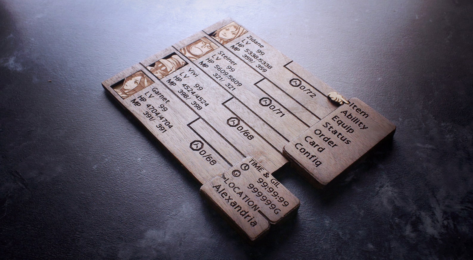 Custom Wooden Final Fantasy 9 Menu Screen With Characters You - Etsy