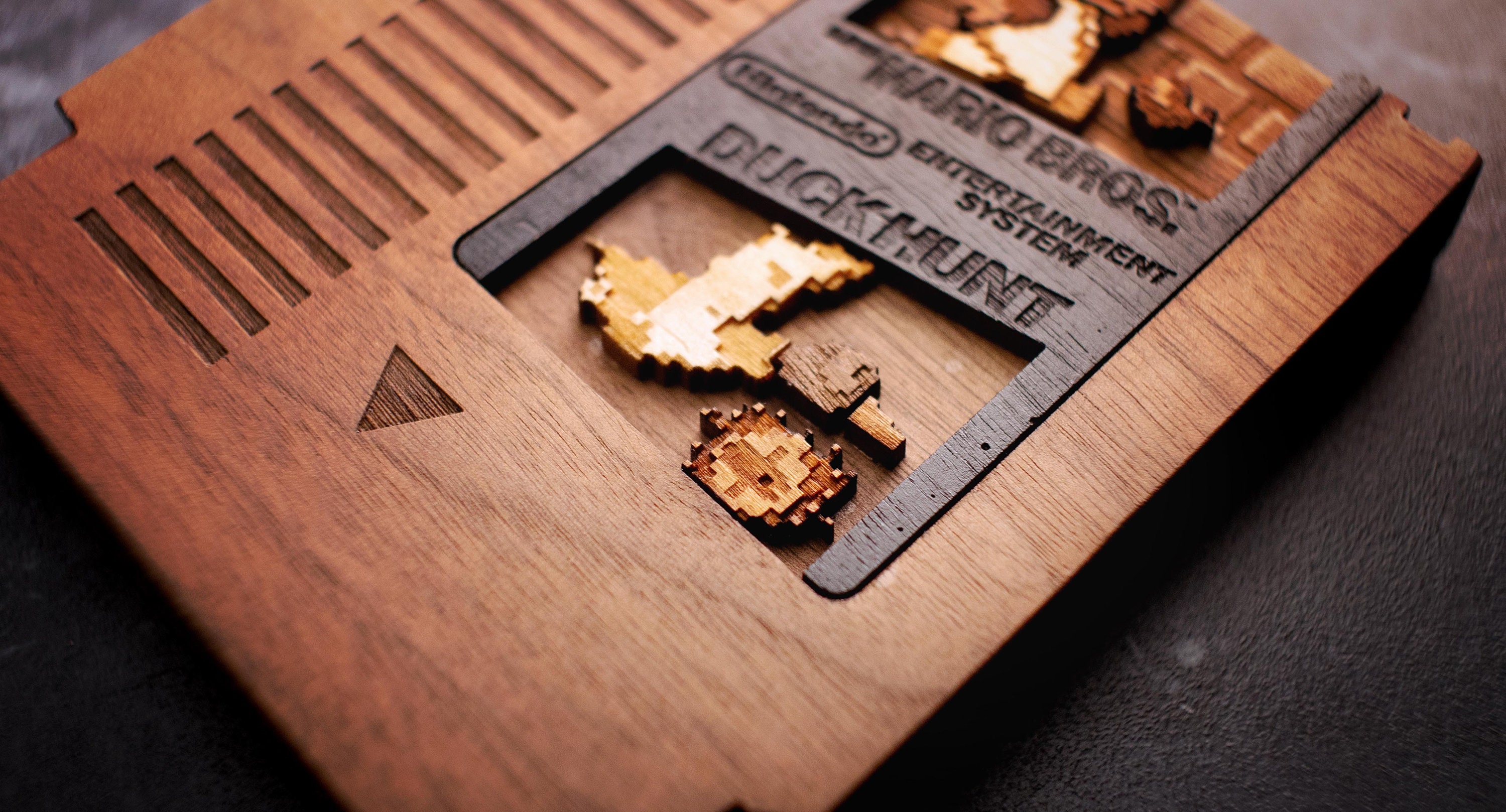 Wooden Mario Bros and Duck Hunt Cartridge | Etsy