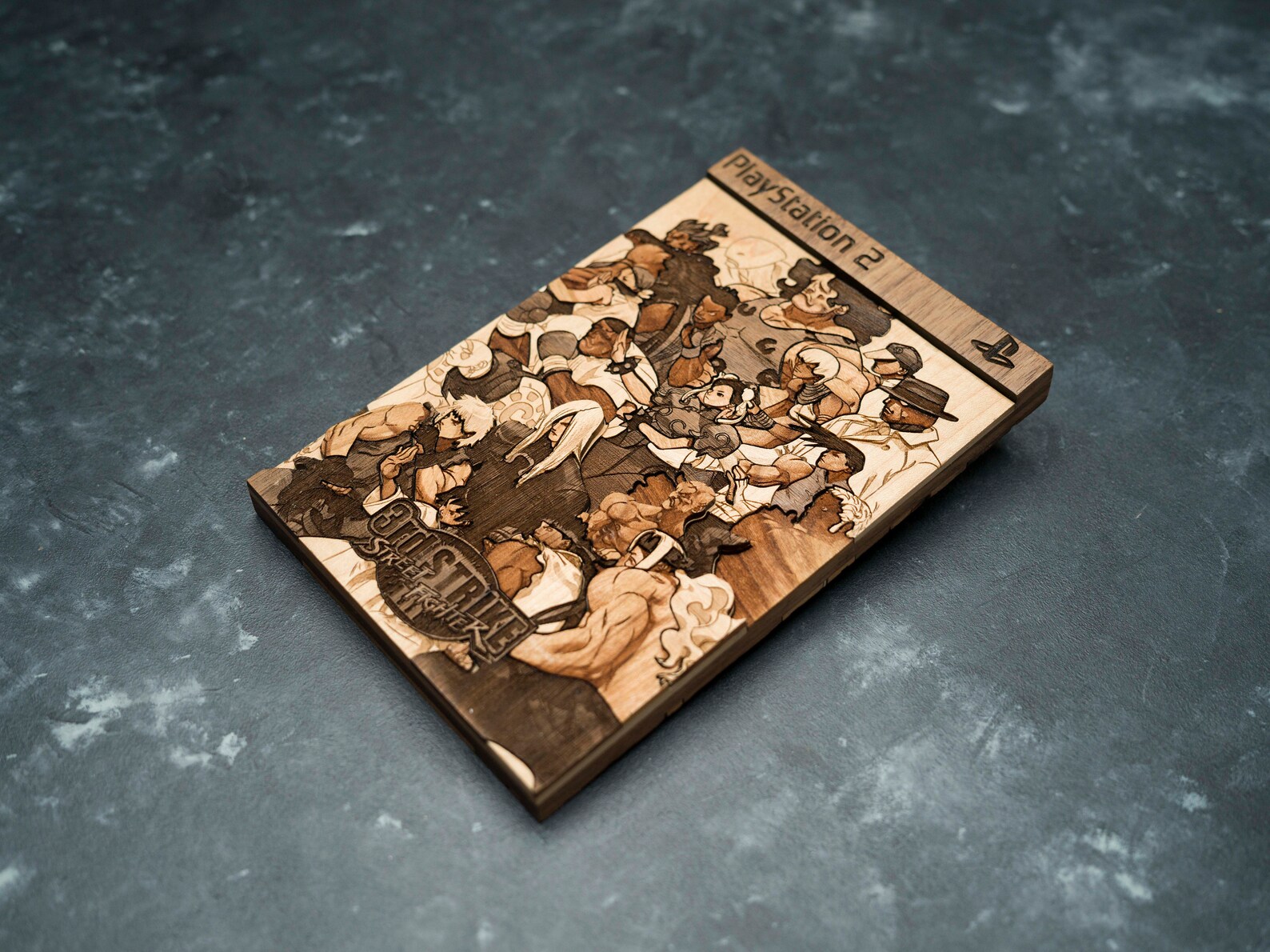 Wooden Street Fighter 3rd Strike Playstation 2 / PS2 Cartridge - Etsy