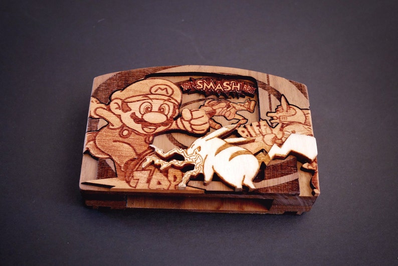 Wooden Super Smash Bros Nintendo 64 / N64 Cartridge With - Etsy