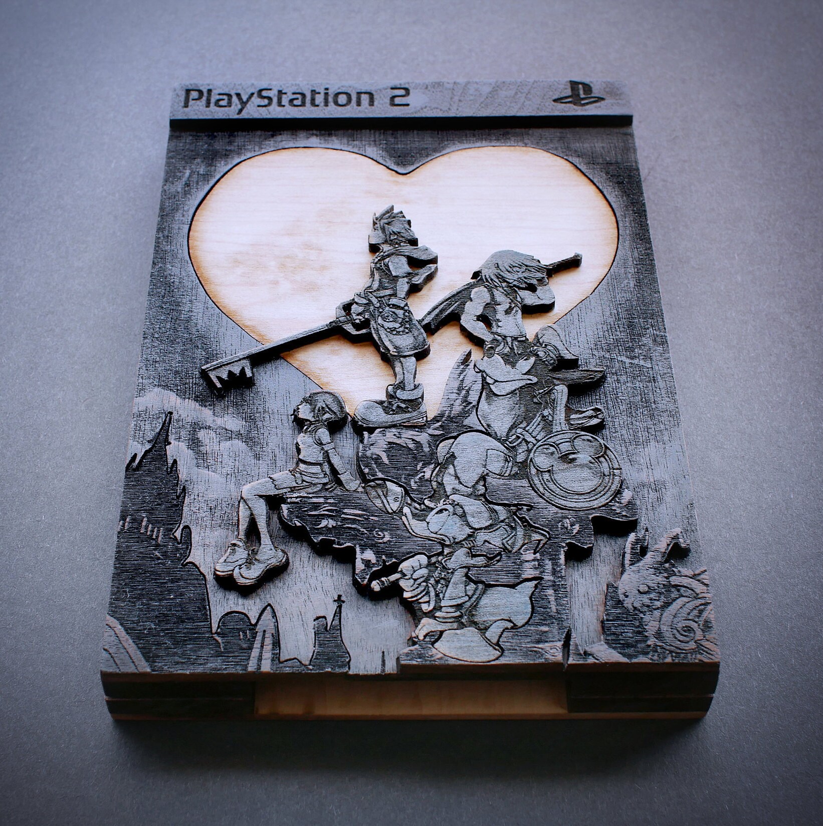 Wooden Kingdom Hearts Playstation 2 / PS2 Cartridge - Etsy