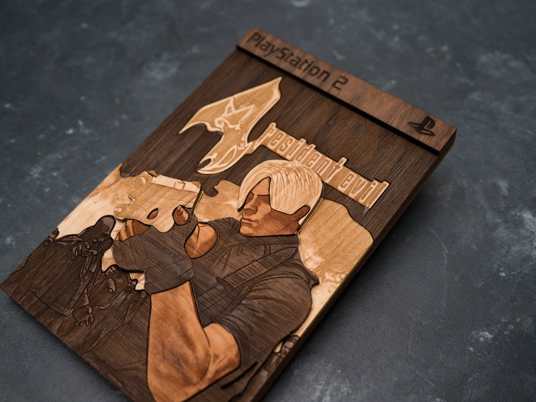 Wooden Resident Evil 4 Playstation 2 / PS2 Cartridge - Etsy