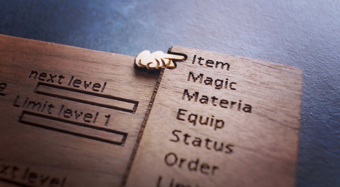 Custom Wooden Final Fantasy 7 Menu Screen With Characters You - Etsy