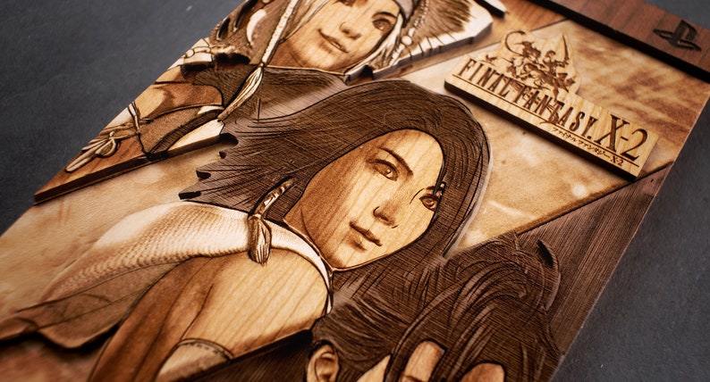 Wooden Final Fantasy X 2 Playstation 2 / PS2 Cartridge - Etsy