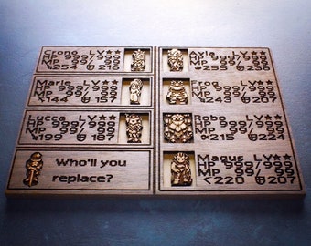 Custom Wooden Final Fantasy 7 Menu Screen With Characters You Can Pick ...