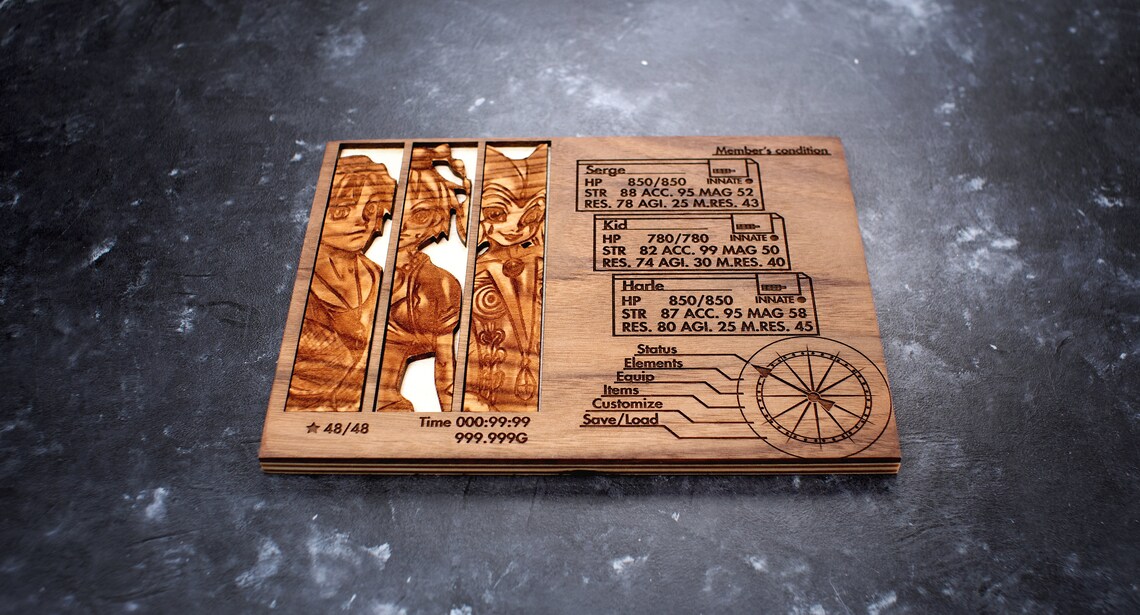 Custom Wooden Chrono Cross Menu Screen With Characters You Can - Etsy