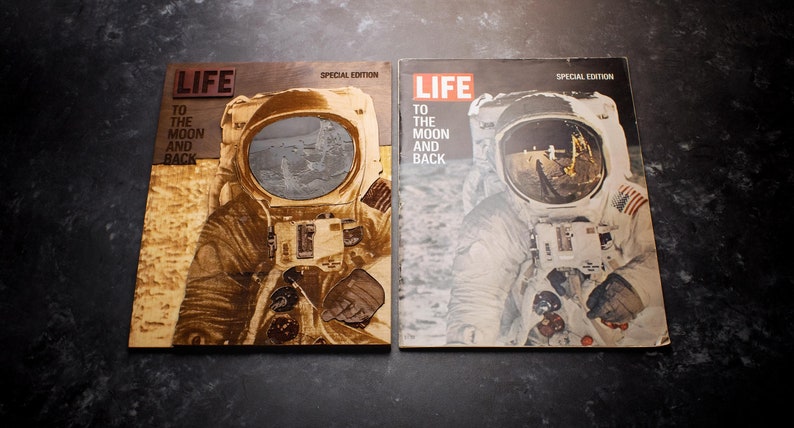 Wooden Moon Landing Life Magazine - Etsy