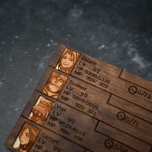 Custom Wooden Final Fantasy 9 Menu Screen With Characters You Can Pick ...