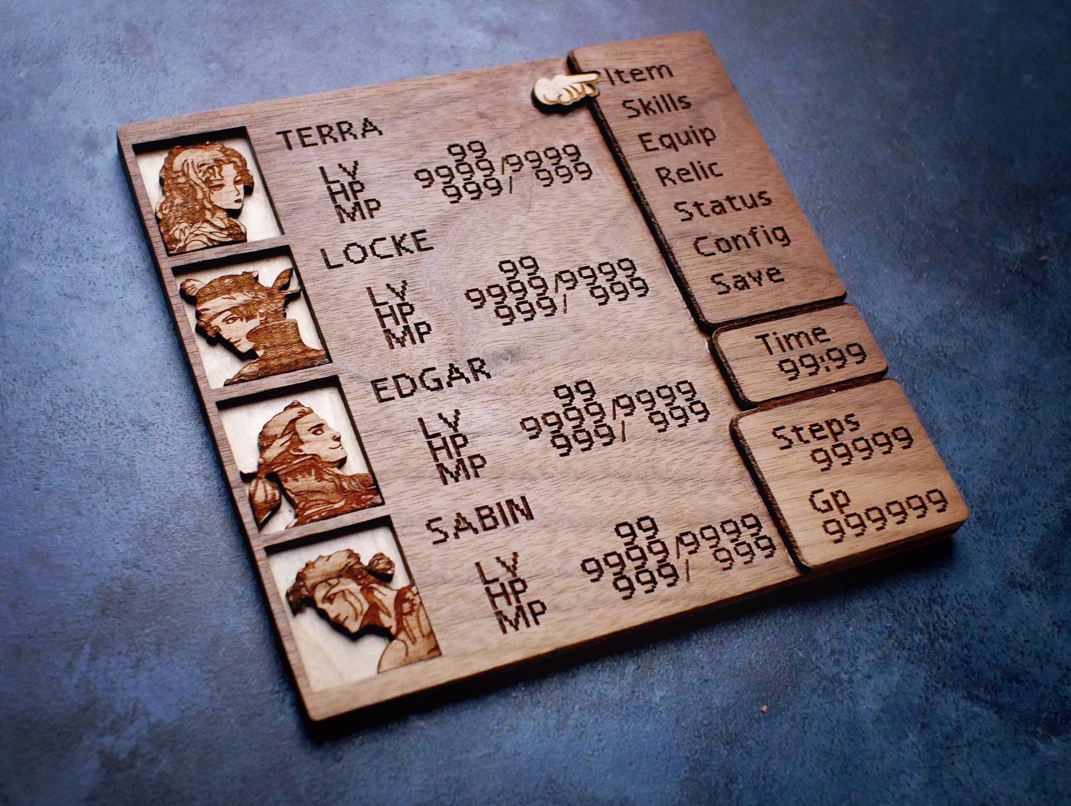 Custom Wooden Final Fantasy 6 / VI Menu Screen With Characters - Etsy UK