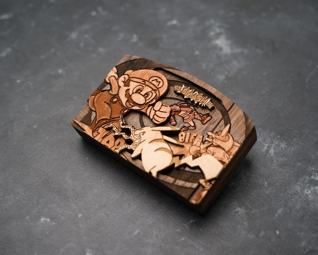 Wooden Super Smash Bros Nintendo 64 / N64 Cartridge With Option for a ...