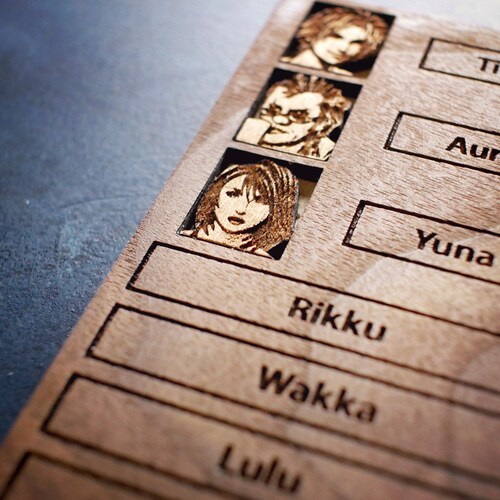 Custom Wooden Final Fantasy 9 Menu Screen With Characters You - Etsy