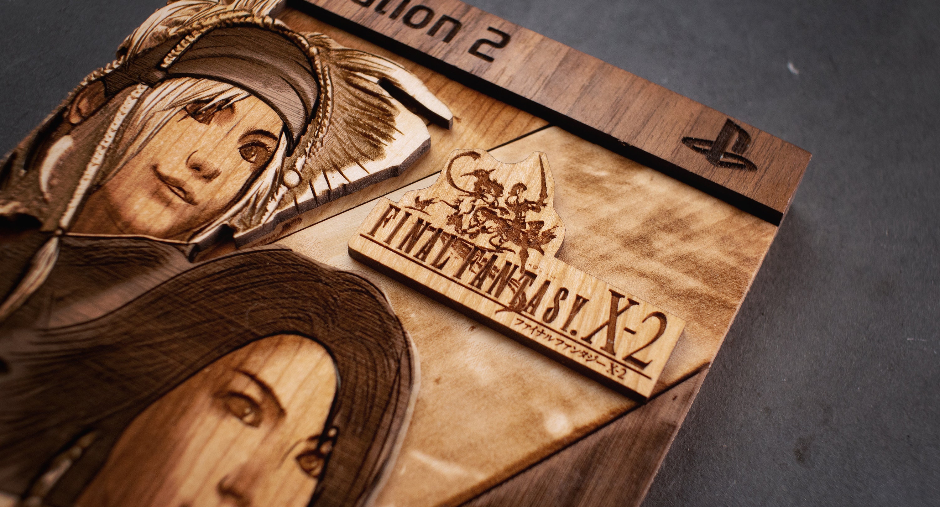 Wooden Final Fantasy X 2 Playstation 2 / PS2 Cartridge - Etsy