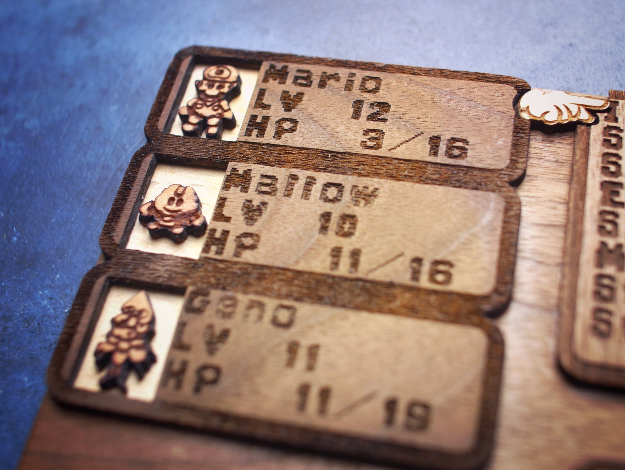 Custom Wooden Super Mario RPG Menu Screen With Characters You | Etsy