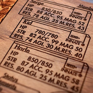 Custom Wooden Chrono Cross Menu Screen With Characters You Can Pick - Etsy