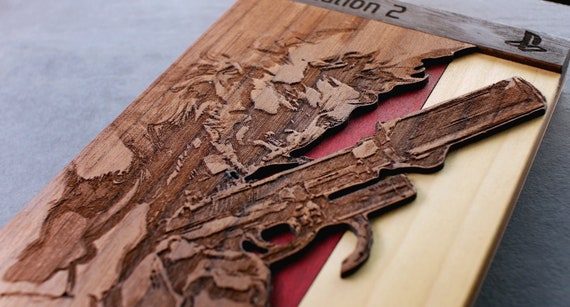 Wooden Metal Gear Playstation 2 / PS2 Cartridge | Etsy