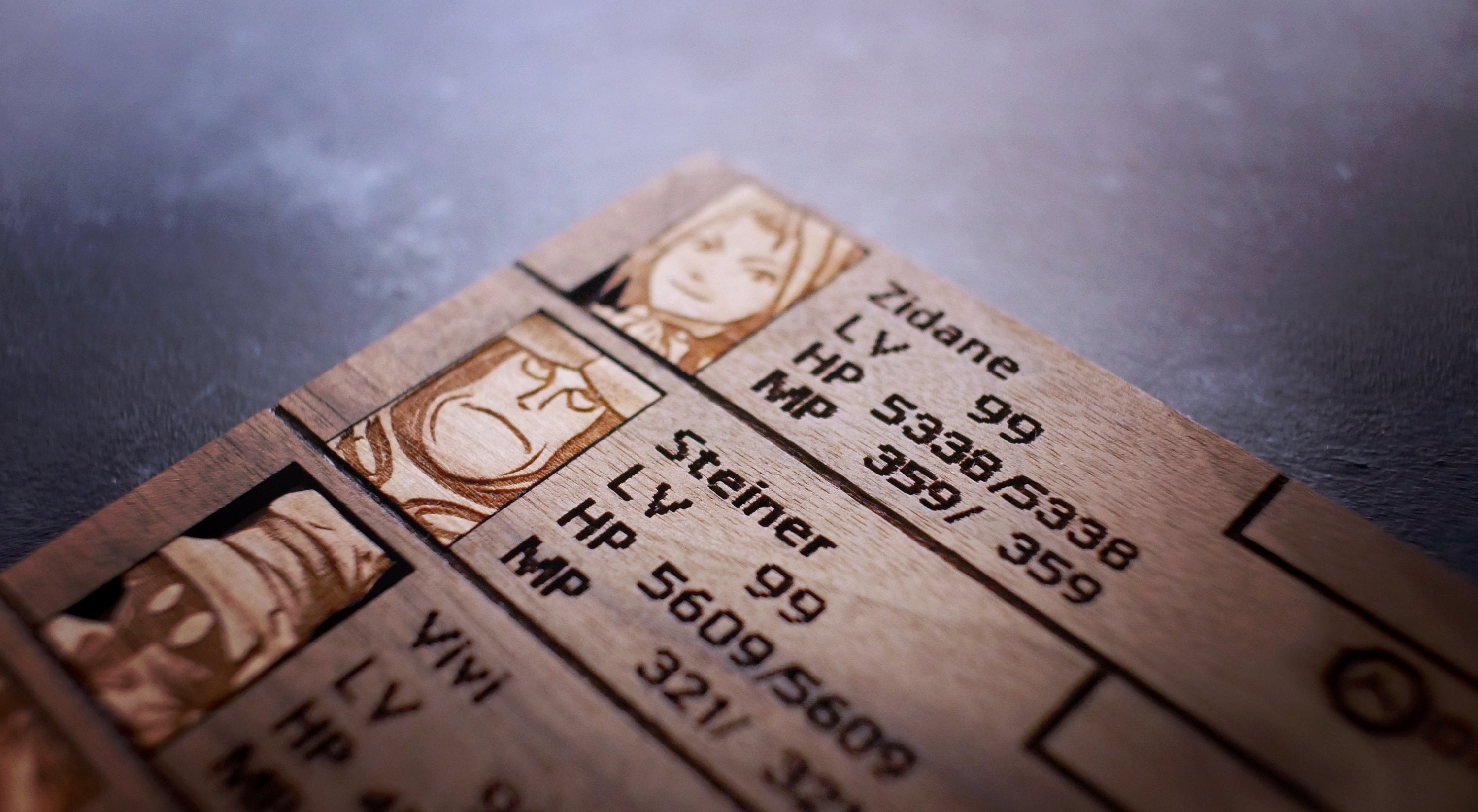 Custom Wooden Final Fantasy 9 Menu Screen With Characters You - Etsy