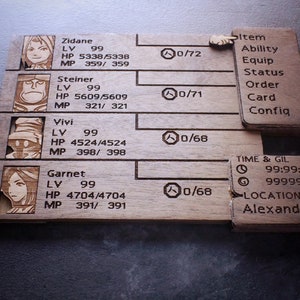 Custom Wooden Final Fantasy 9 Menu Screen With Characters You Can Pick ...