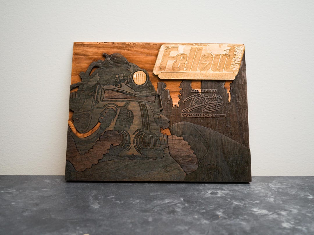 Wooden Fallout 1 Game Print Replica - Etsy