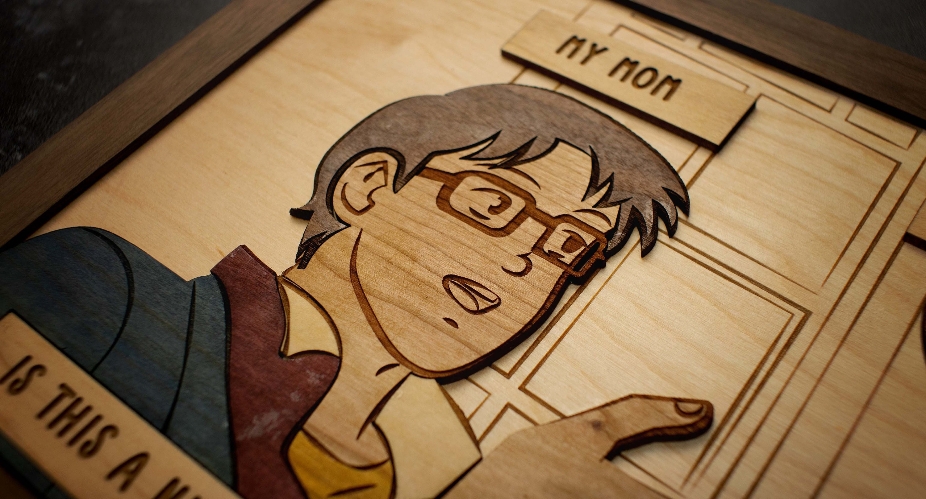 Wooden Anime Butterfly Meme With Your Own Text - Etsy
