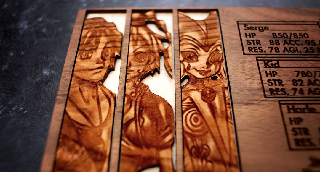 Custom Wooden Chrono Cross Menu Screen With Characters You Can Pick - Etsy
